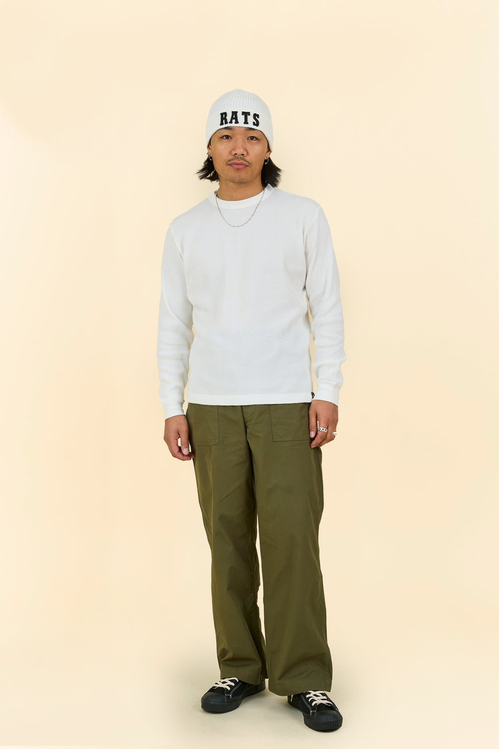 Rats Waffle Thermal - White – URAHARA