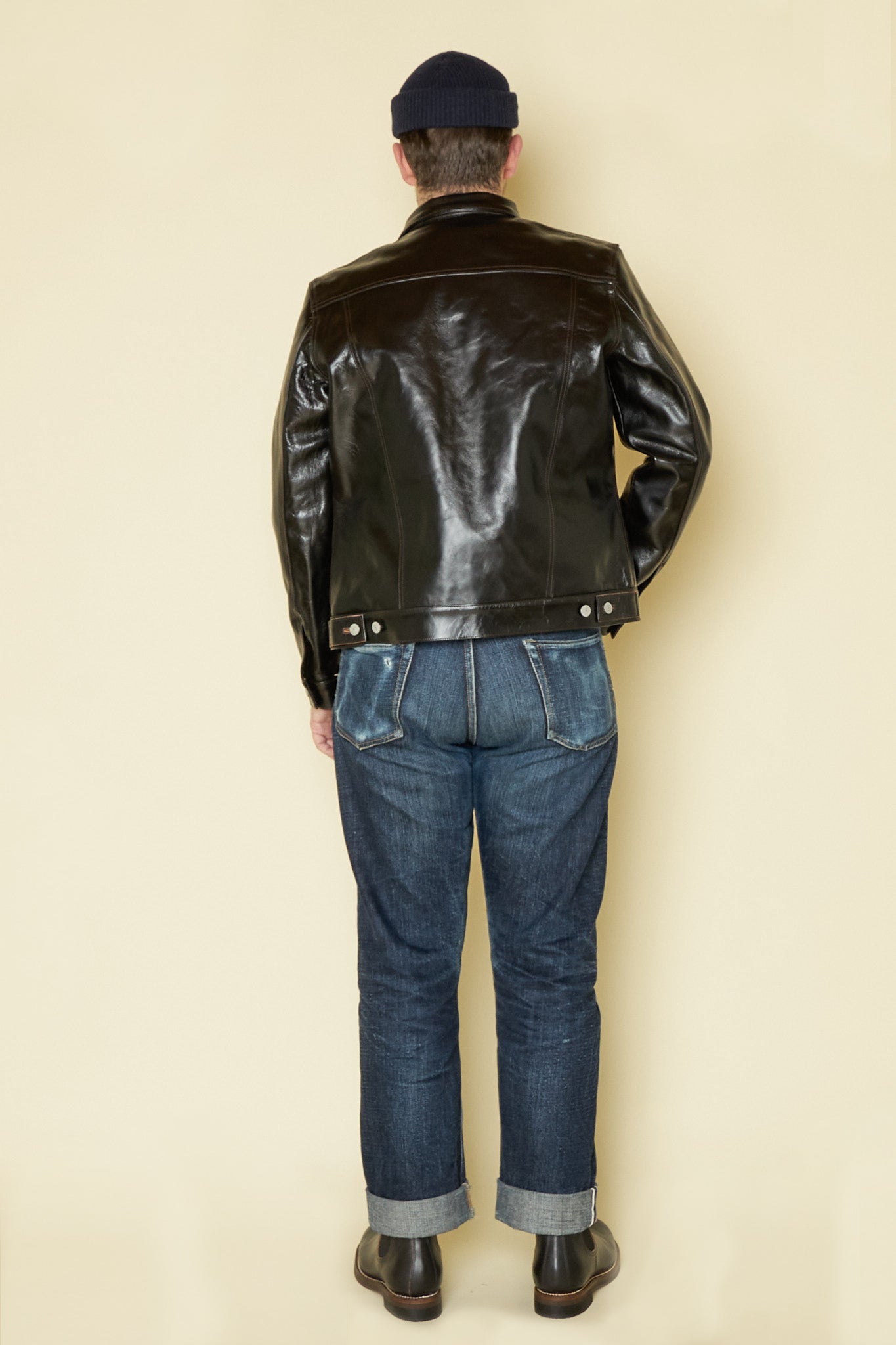 Double Helix 'Gold Digger' Type 2 Horsehide Leather Jacket - Black ...